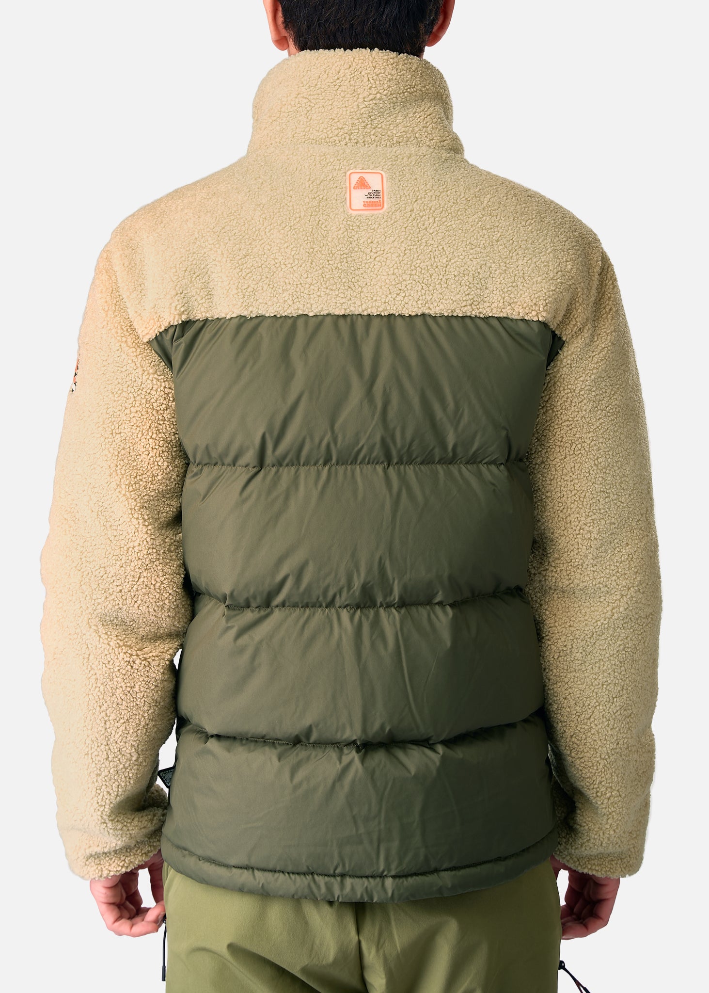 MIXED CLR CURLY DOWN JACKET – Torekkā Green